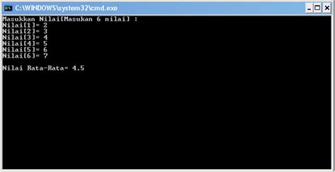 Mencari Nilai Rata Rata Menggunakan Variabel Input Array C ~ Yudha444