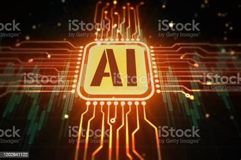 약어는 마이크로칩의 인공 지능입니다 기계 학습 개념 3d 렌더링 0명에 대한 스톡 사진 및 기타 이미지 0명 3차원 형태
