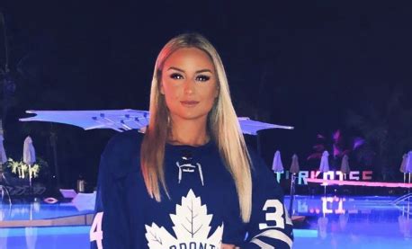 Claudianne Godbout Unleashes Toronto Maple Leafs Jersey While In Turks Caicos
