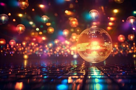 Premium Photo Retro Disco Lights