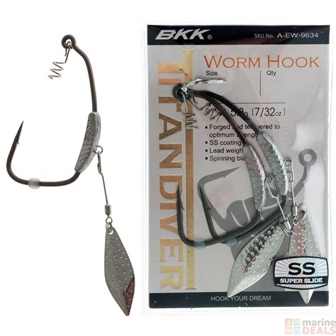 Buy Bkk Titan Diver Worm Hooks Online At Marine Nz