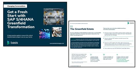 Get A Fresh Start With Sap S 4hana Greenfield Transformation Basis Technologies