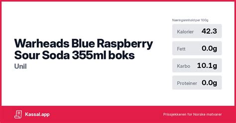 Warheads Blue Raspberry Sour Soda 355ml Boks Kassalapp®