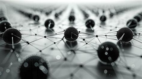 Abstract Network Of Connected Spheres Premium Ai Generated Image