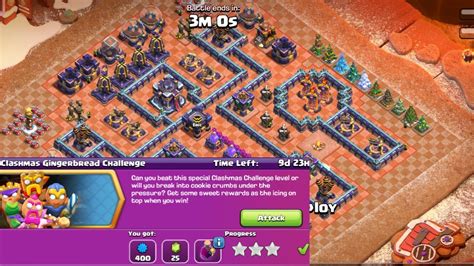 Clashmas Gingerbread Challenge Eady 3 Star Clash Of Clans Youtube