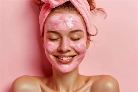 Premium Photo Photo A Young Woman Using A Face Mask Cream