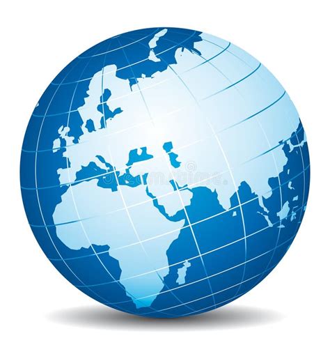 Beau Globe D Vue De L Afrique De L Europe Et De L Asie Illustration