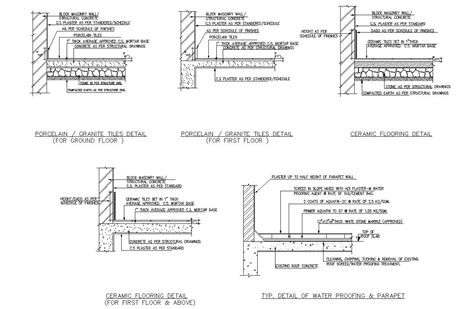 Ceramic Tile Flooring Detailed Cad Drawing In Autocad Dwg File