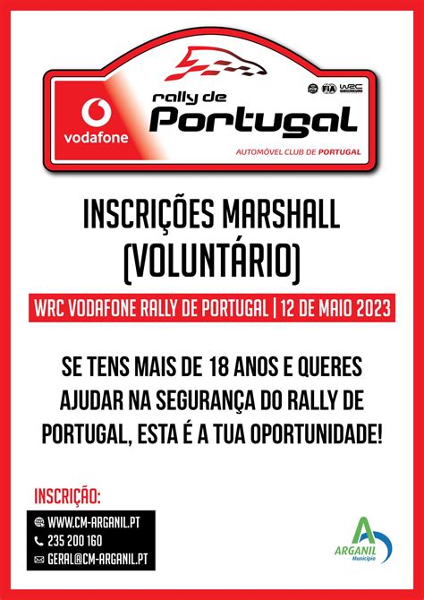 Inscrições Marshall Arganil WRC Vodafone Rally de Portugal 2023
