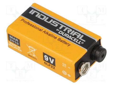 6LR61 INDUSTRIAL -AS DURACELL - Battery: alkaline | 6F22; 9V; non ...