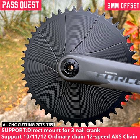 Pass Quest ใบจาน 8 Bolt Chainring 3 มม Sram Force Axs Red Axs Narrow