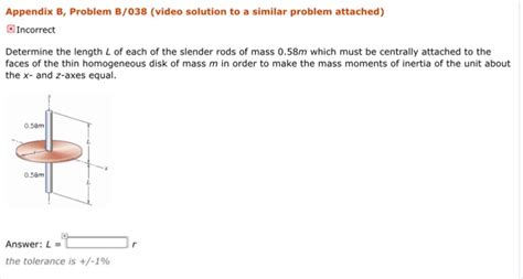 solved appendix b problem b 038 video solution to a