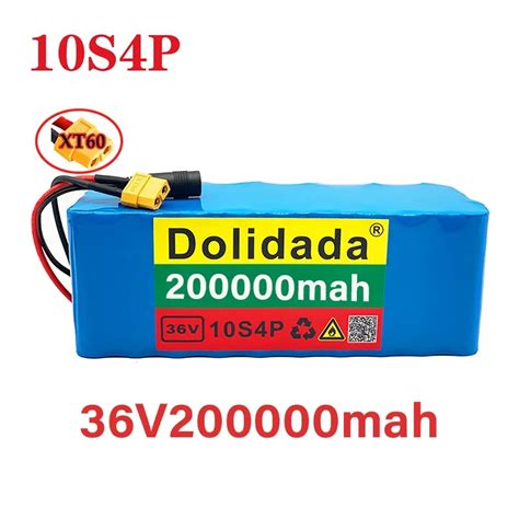 New 36v 10s4p 200ah 20000w Large Capacity 18650 Lithium Battery Pack