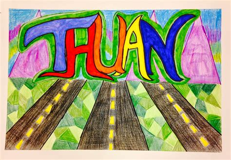 Sylvandale Middle School Art Class Graffiti Name Tag