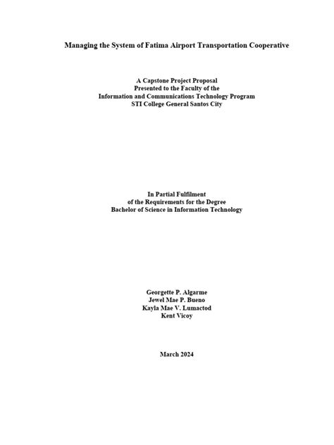 Capstone Project Proposal Final Pdf Transport Cooperative