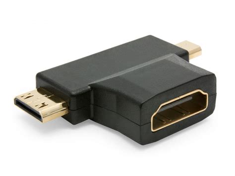HDMI To Mini HDMI Male Micro HDMI T Shaped Adapter