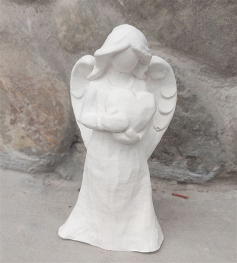 Гіпсова фігурка для розмальовування Ангел із серцем Id 382657723468951728 ціна 30