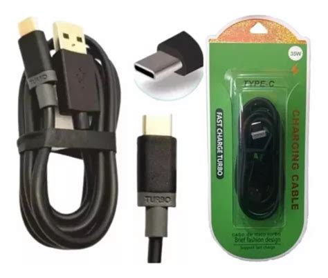 Cabo Cartelado Fast Tipo C Turbo Cor Preto Mercadolivre