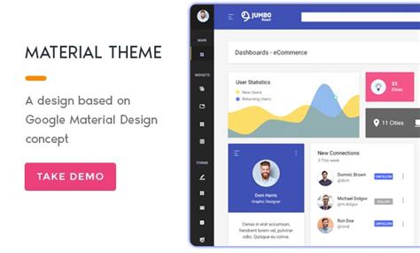 Jumbo React Admin Template With Material UI Google Material Design Templates Material