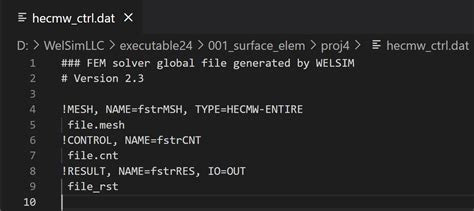 Generate Frontistr Mesh And Input Scripts Using Welsim