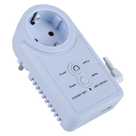 Smart Power Outlet Plug Socket With Temperature Sensor And SMS Command