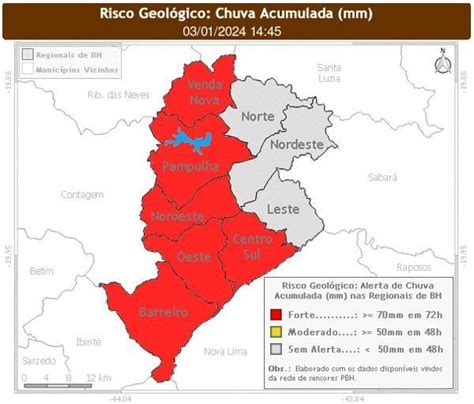 Defesa Civil Emite Alerta De Risco Geológico Para Belo Horizonte Devido