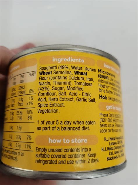 Small Spaghetti Tin Fed Up Cafe Shop