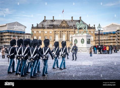 The Lifeguard At Amalienborg Castle Complex In Frederiksstaden In Copenhagen Friday January 5