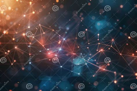 Abstract Glowing Connecting Dots And Lines Background Network Connection Wallpaper Generative