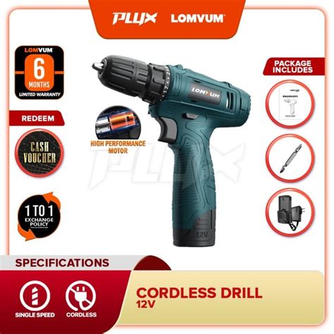Year Promo Lomvum 12v Cordless Drill Driver Lithium Battery Cordless