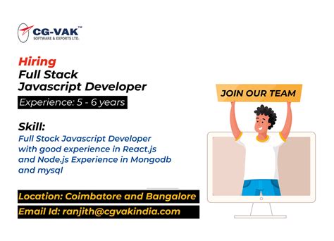 Cg Vak Software And Exports Ltd Hiringalerts Looking For A Full Stack