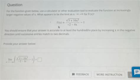 solved questionfor the funcion given below use a calculator