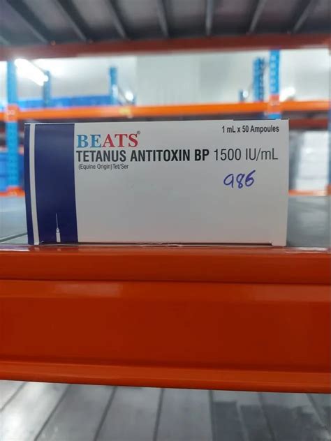 Tetanus Antitoxin 1500 Iu 0 5 Ml At ₹ 100 Piece In New Delhi Id
