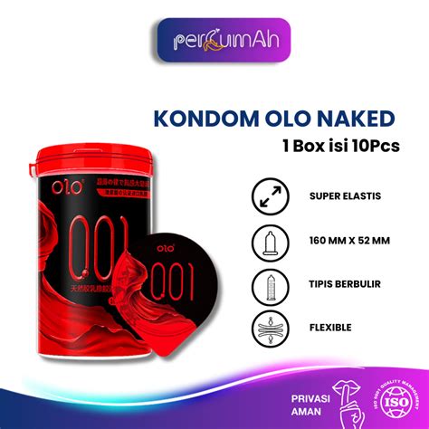 Jual Kondom OLO Pria 10 Pcs Tipis Tahan Lama Naked Condom BOTOL