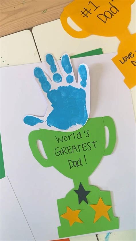 Trophy Fathers Day Craft Fathers Day Diy Preschool Crafts Diy