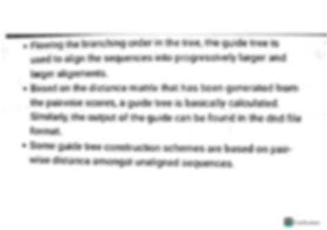 Solution What Is Multiple Sequence Alignment Studypool