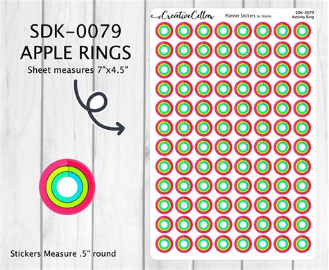 SDK 0079 Ringe Planner Sticker 96 Aktivität Ring Sticker Etsy de