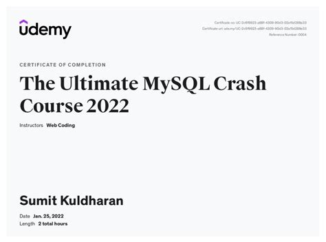 Sumit Kuldharan On Linkedin Mysql Udemy Mysql