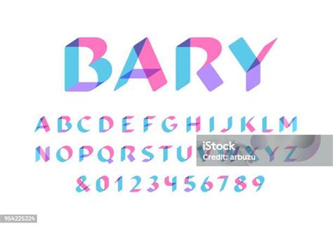 투명 한 폰트입니다 벡터 오버레이 효과 글자와 숫자와 알파벳입니다 0명에 대한 스톡 벡터 아트 및 기타 이미지 0명 3차원 형태 개체 그룹 Istock