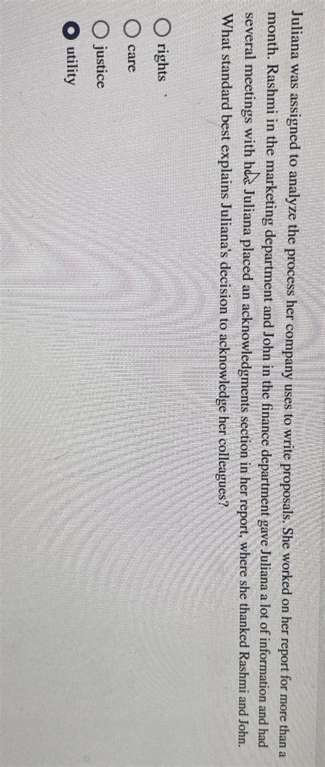Solved Juliana Was Assigned To Analyze The Process Her Chegg