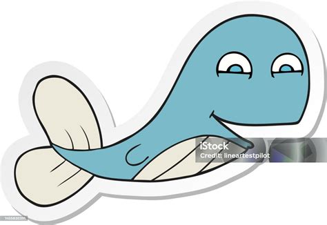 만화 고래의 스티커 고래에 대한 스톡 벡터 아트 및 기타 이미지 고래 귀여운 기이함 Istock
