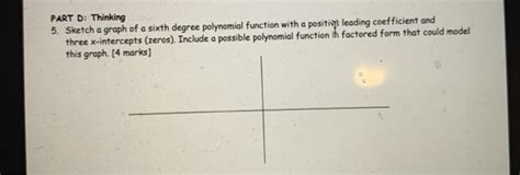 Solved Part D Thinking 5 Sketch A Graph Of A Sixth Degree