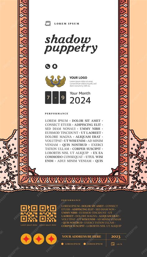 Premium Vector Javanese Frame Border Layout Template For Event Poster