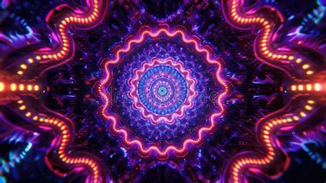 Abstract Glowing Dna Strands With Neon Lights On A Dark Background Aig53 Stock Image Image