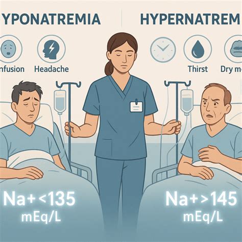Hyponatremia Vs Hypernatremia Signs And Nurse Actions