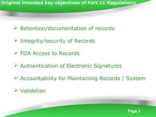 21 Cfr Part 11 Compliance PPT