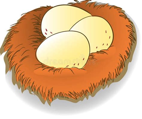 Cartoon Egg And Nest Clipart Vector Illustration Colorful Of Egg In