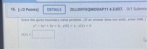 solved 15 [ 2 points] details y x zilldiffeqmodap11