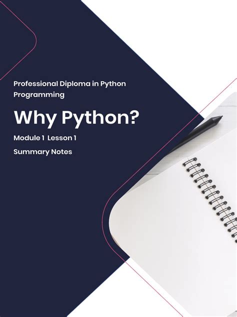 Why Python Professional Diploma In Python Programming Pdf Python