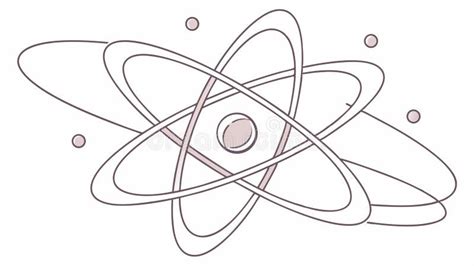Abstract Atomic Structure Outline Symbolizing Science And Fundamental